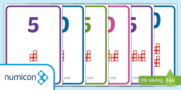 Counting in Fives with Numicon Shapes Display Posters